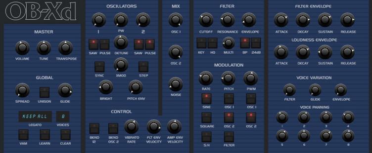 無償で使える Oberheim OB-X を再現したソフトウェア DiscoDSP OB-Xd に iPad 版が登場 | WAVEFORM LAB