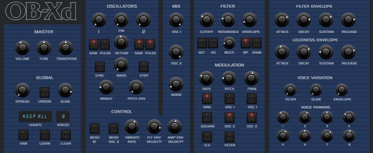 無償で使える Oberheim OB-X を再現したソフトウェア DiscoDSP OB-Xd に iPad 版が登場 | WAVEFORM LAB