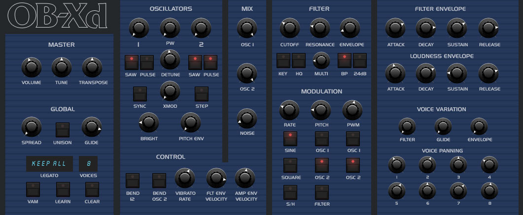 無償で使える Oberheim OB-X を再現したソフトウェア DiscoDSP OB-Xd に iPad 版が登場 | WAVEFORM LAB