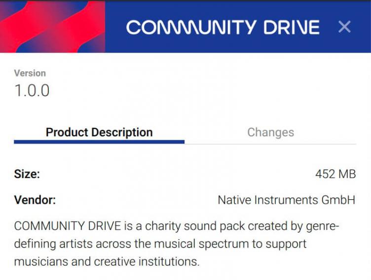 Native Instruments が寄付ベースの COVID-19 チャリティーサウンドパック COMMUNITY DRIVE をリリース ...