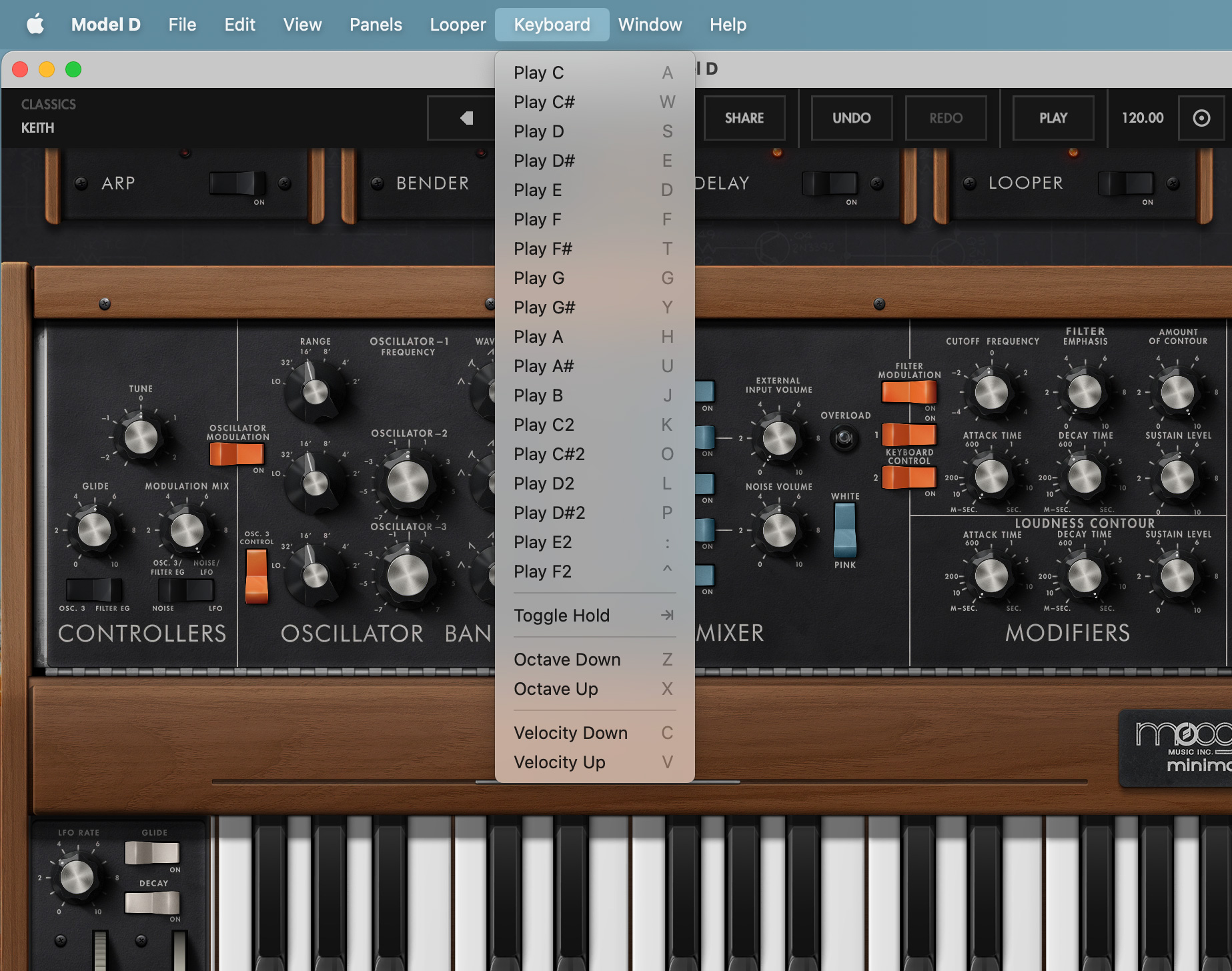 Minimoog Model D Synthesizer Moog 本家の Mimimoog Iosアプリが Macos に対応